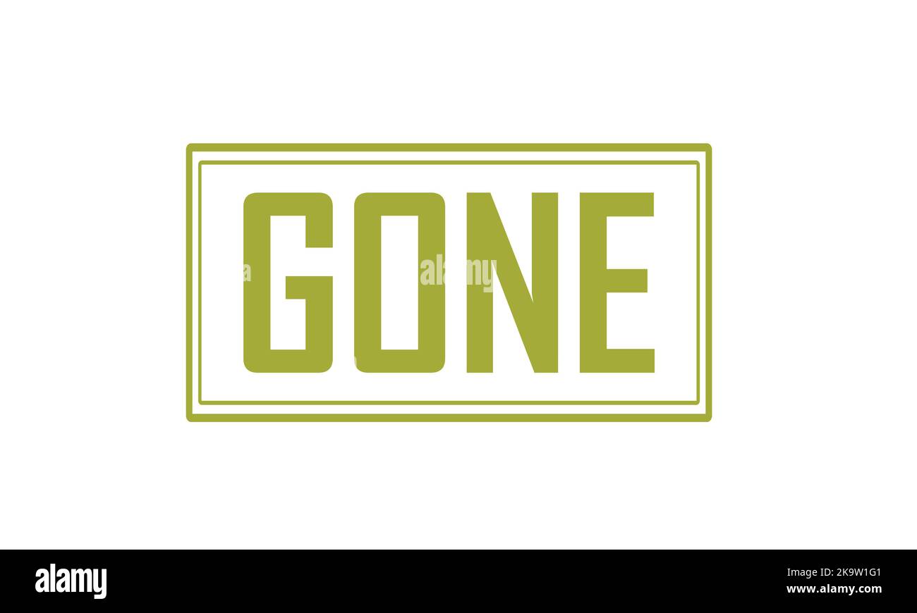 Gone Vector Stamp. yellow Stamps. Grunge Rubber Texture Stamp ...
