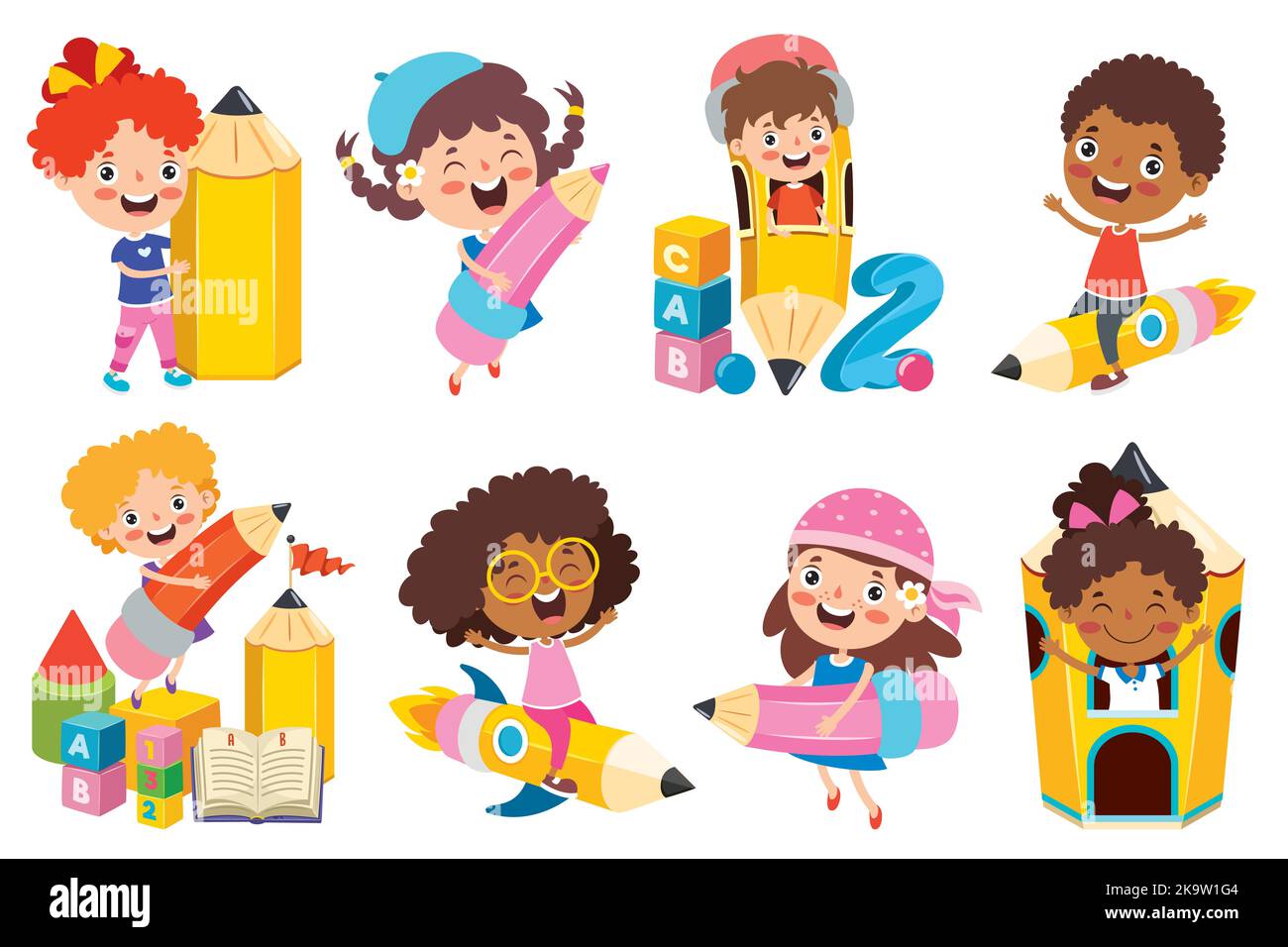 Education Concept With Cartoon Student Stock Vector Image & Art - Alamy