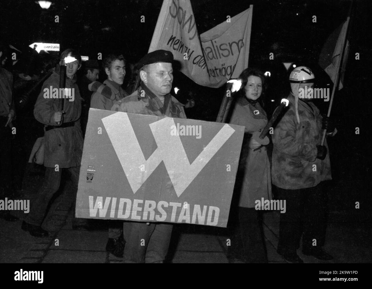Action W a foundation of the right-wing radical NPD, here at a rally ...