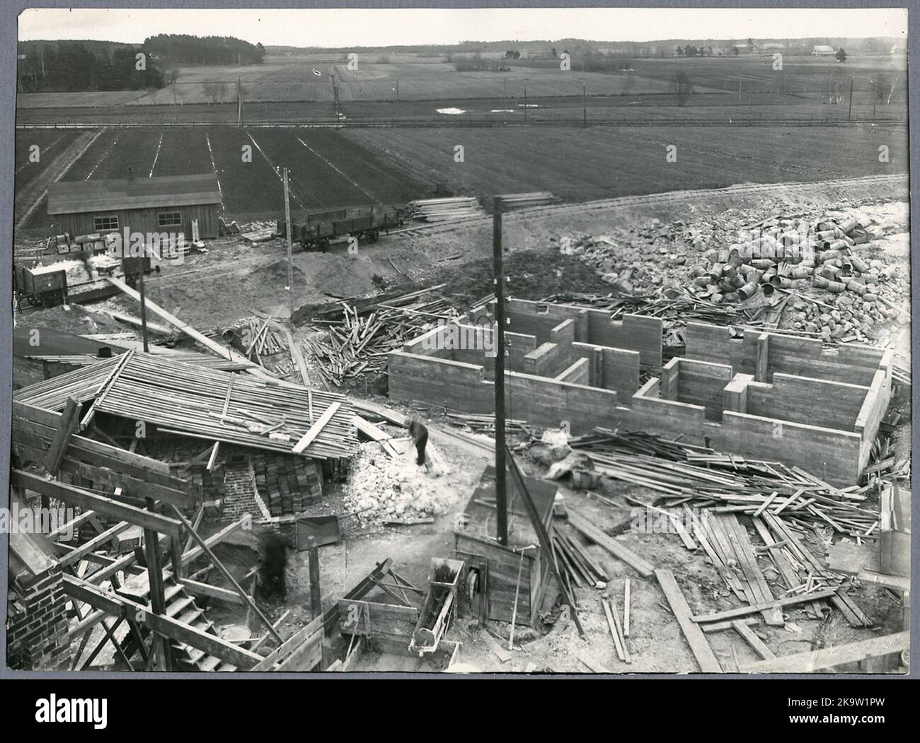House foundation in uncertain place. The photographer is from Töreboda ...