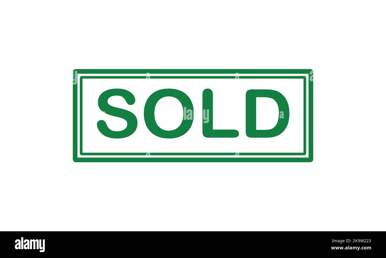 Sold Vector Stamp. Green Stamps. Grunge Rubber Texture Stamp. Distressed Stamp Texture. Post ...