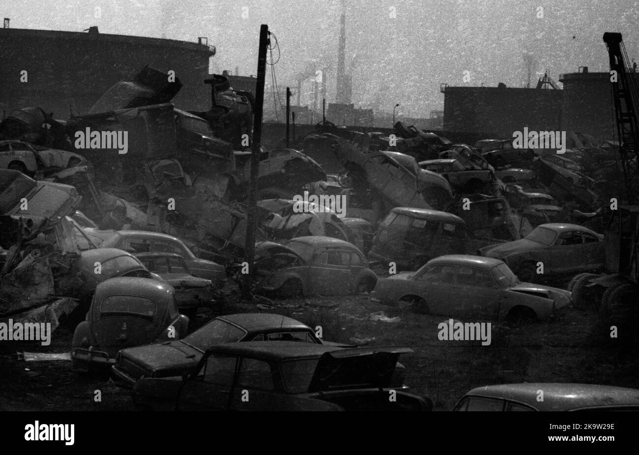 Two scrap cars on hi-res stock photography and images - Alamy