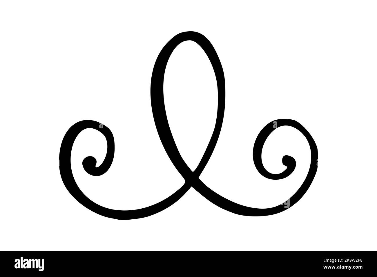 Flourish ornament as monogram or divider for wedding invitations and ...