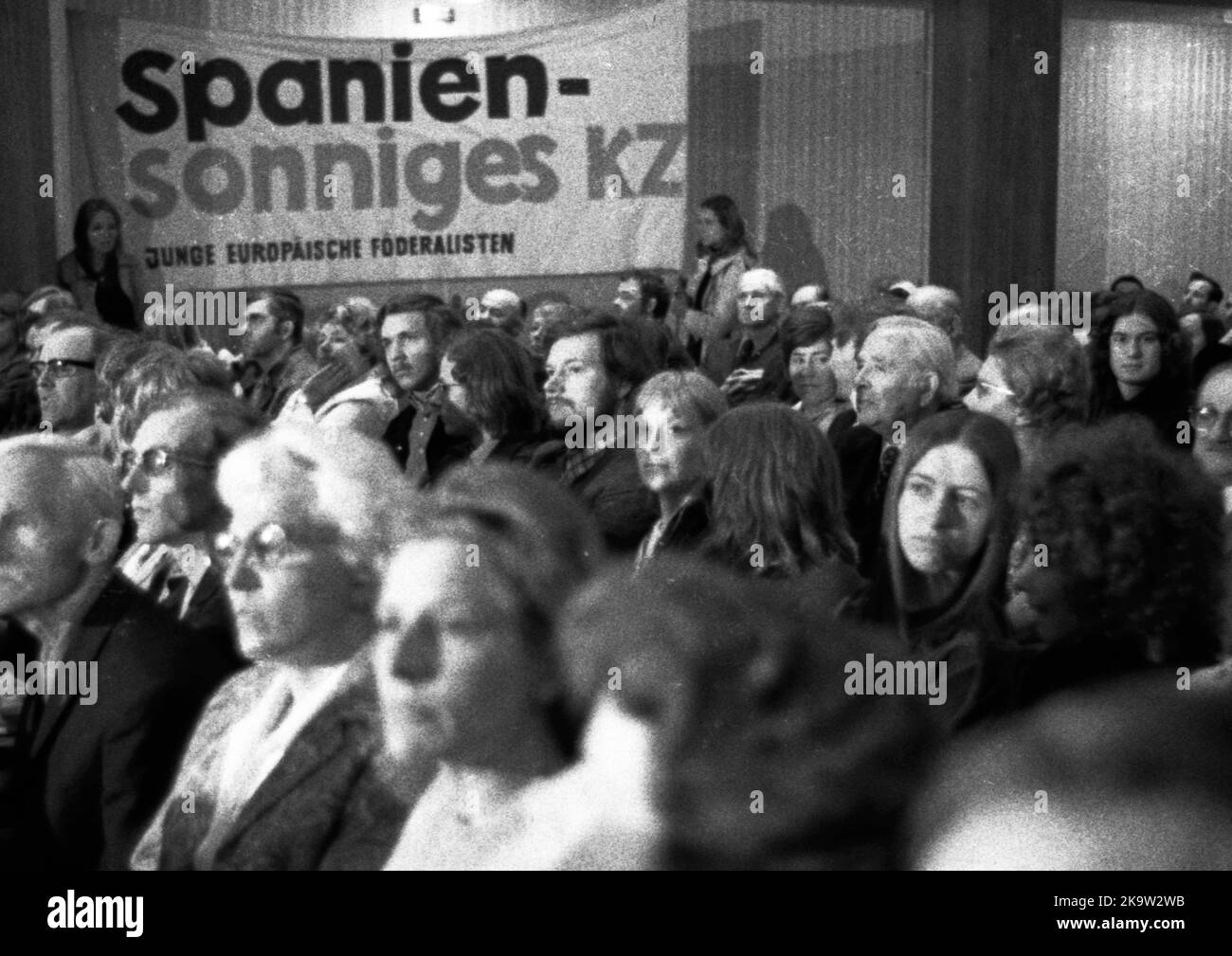 Rally Freedom for Spain on 24. 06. 1972 in Gelsenkirchen, Germany Stock ...
