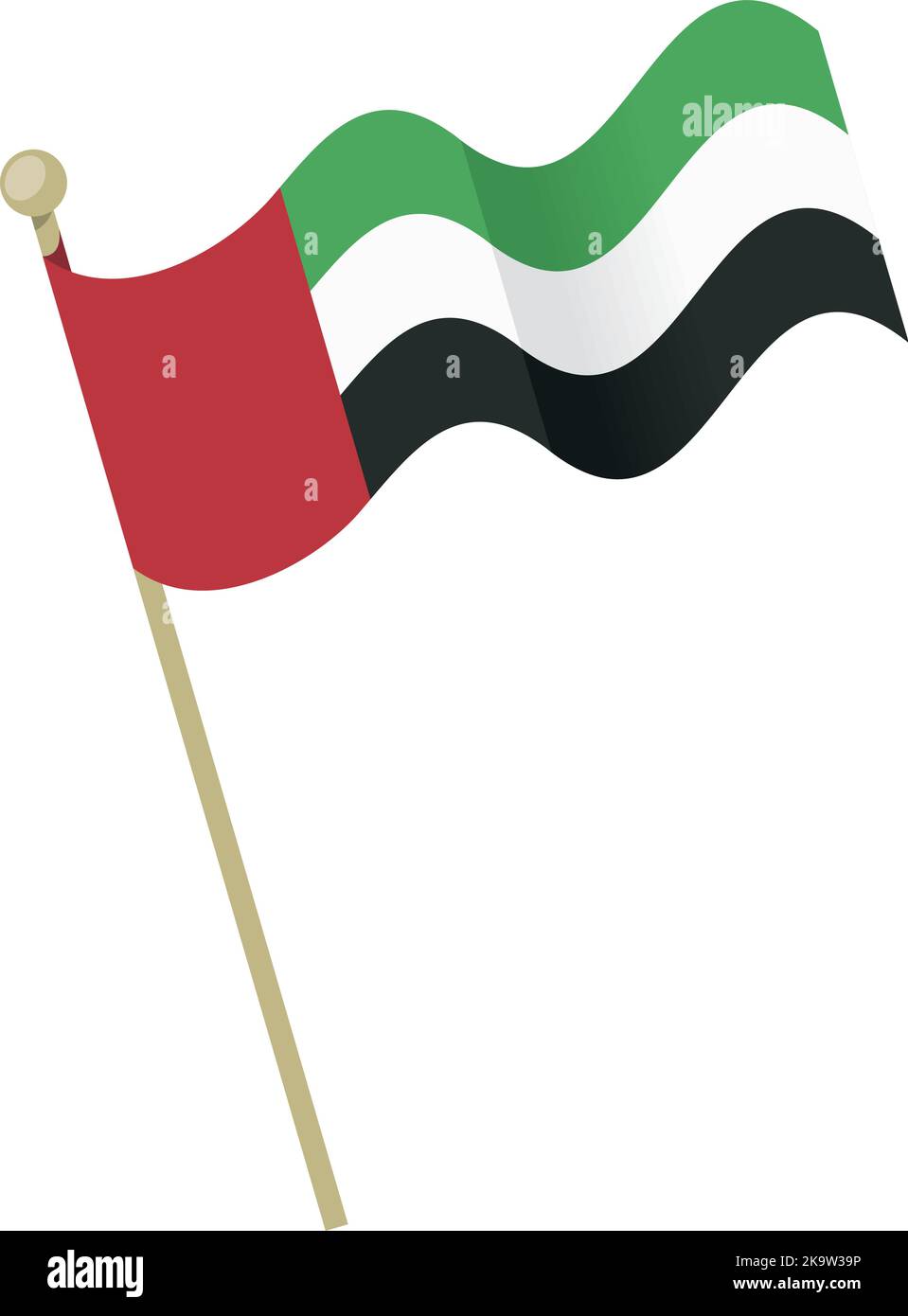 UAE flag waving in pole Stock Vector Image & Art - Alamy