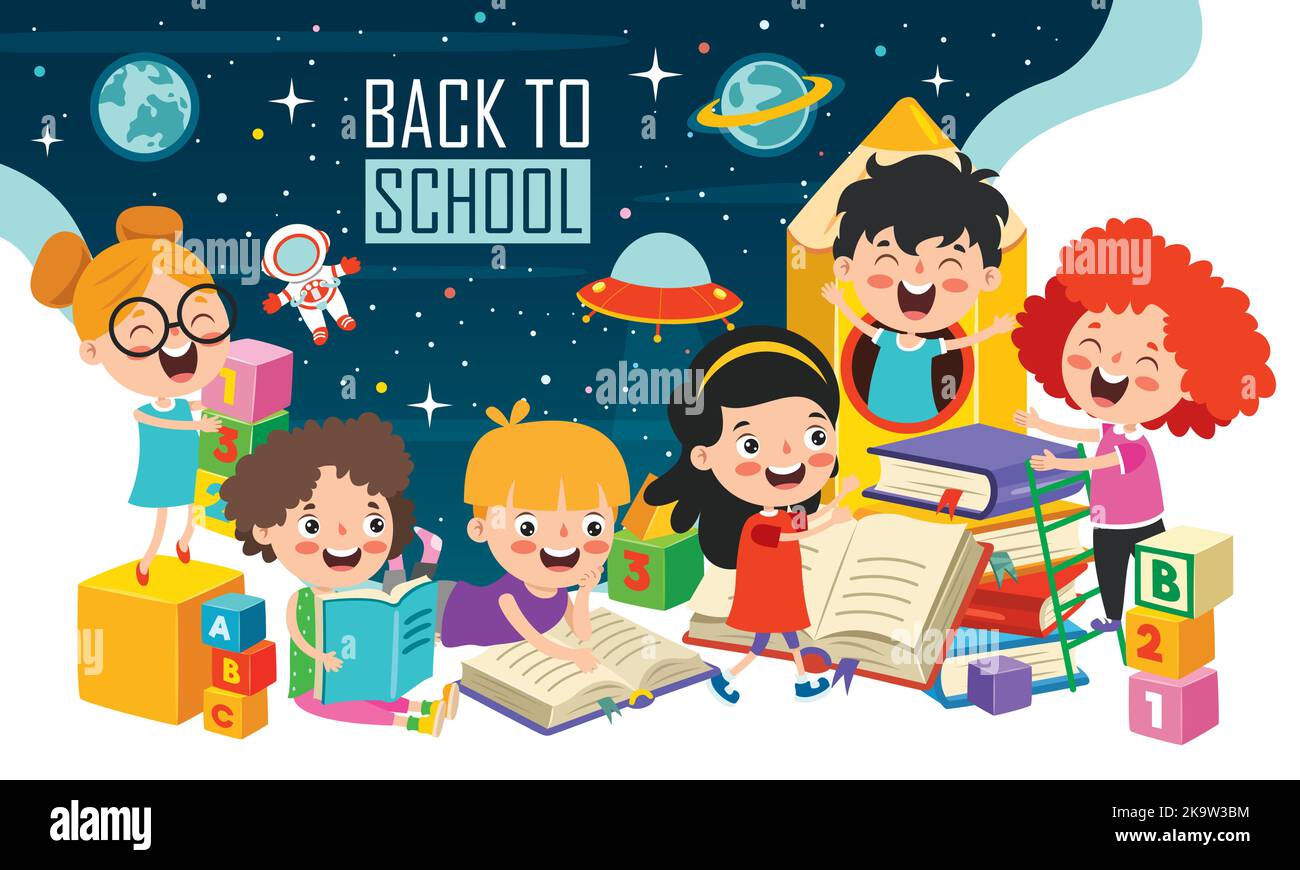 Education Concept With Cartoon Student Stock Vector Image & Art - Alamy