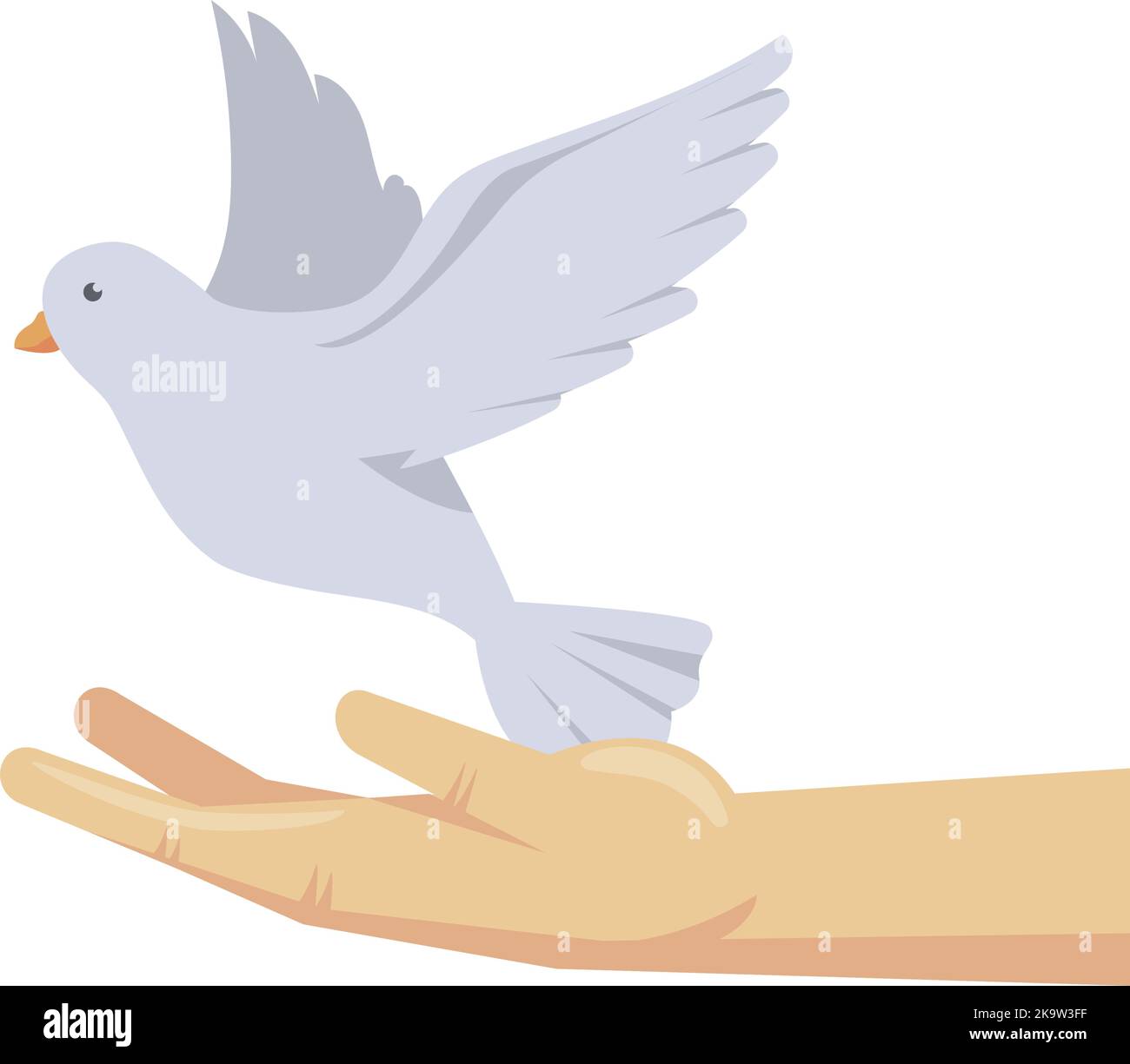 hand with peace dove Stock Vector Image & Art - Alamy