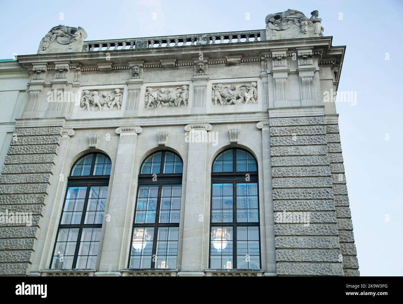 The historic building with big windows where famous Vienna Ball is held ...