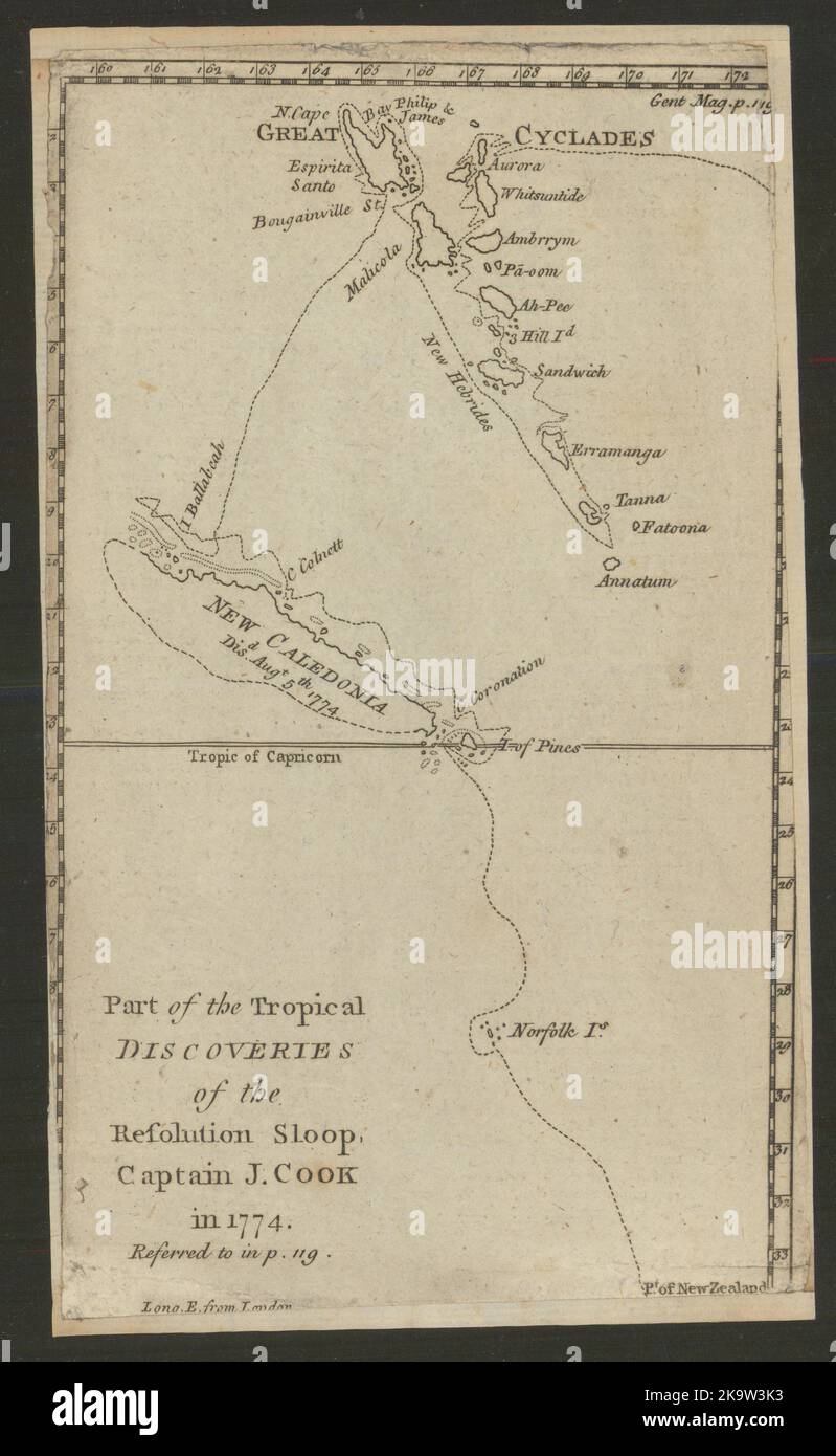 The tropical discoveries of HMS Resolution… New Caledonia Vanuatu. COOK ...