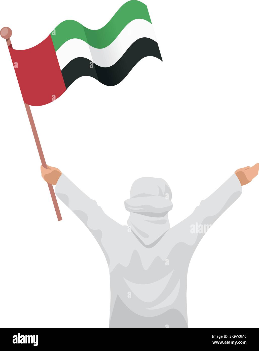 Arab man united flag Stock Vector Images - Alamy