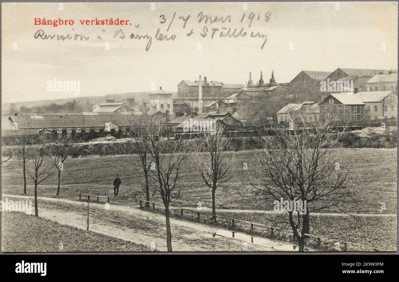 Industrial buildings in Bångbro Stock Photo - Alamy