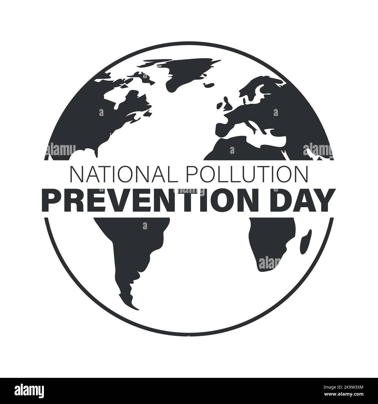 Planet earth with national pollution prevention day text. Poster to ...