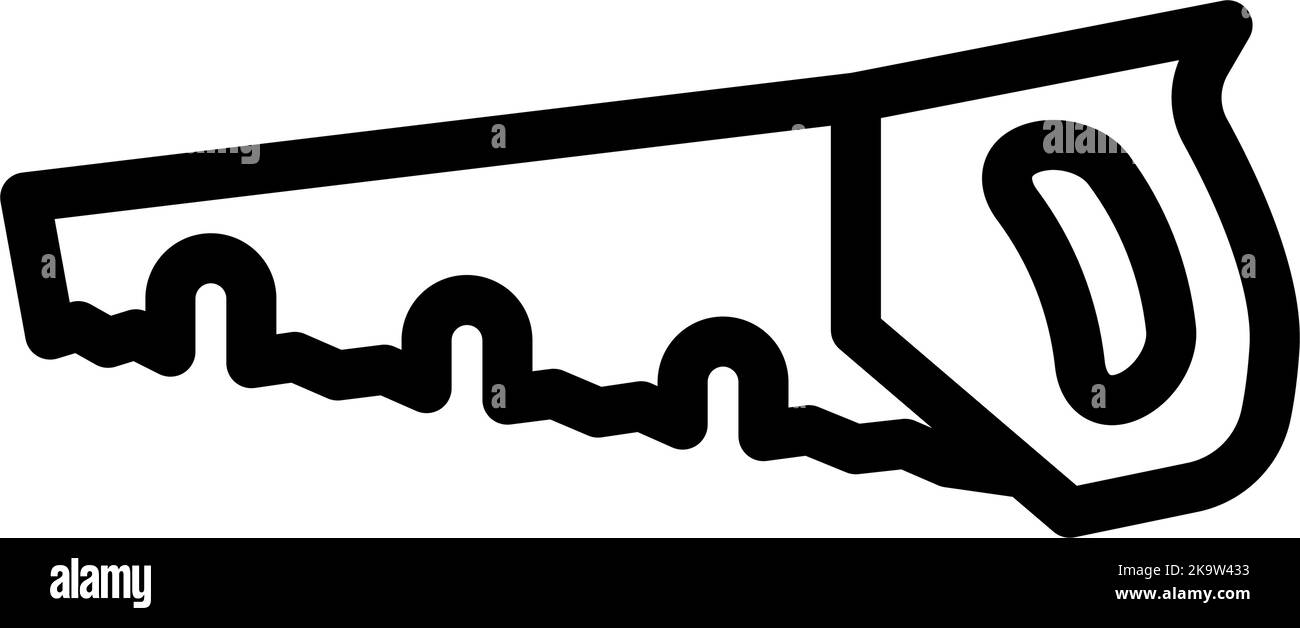 wet wood hand saw line icon vector illustration Stock Vector Image ...