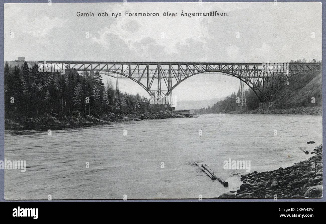 Old and new Forsmobron over the Ångerman River Stock Photo - Alamy
