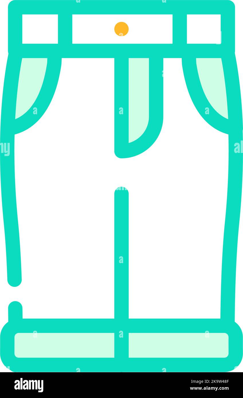 capri pants clothes color icon vector illustration Stock Vector Image ...