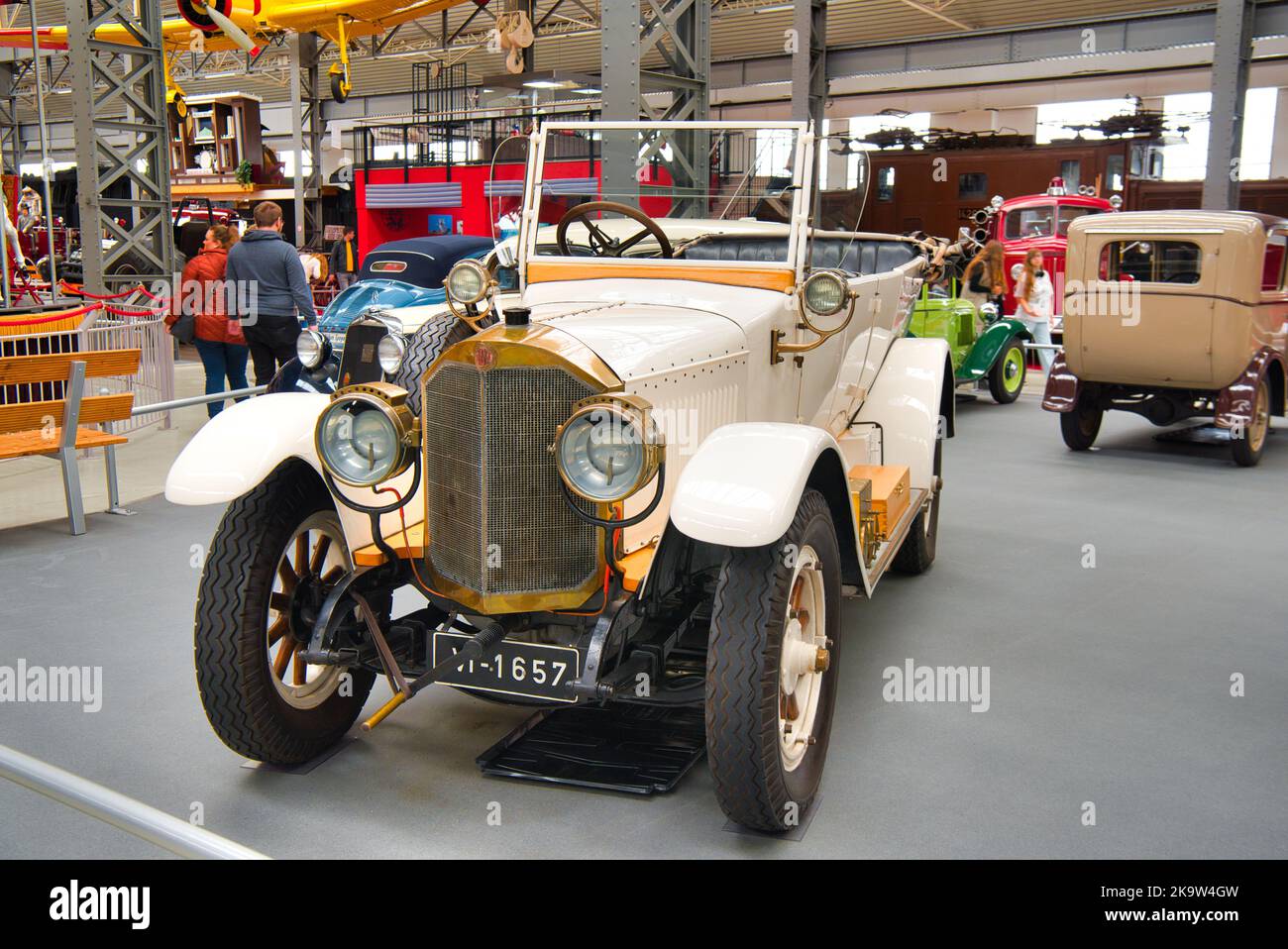 SPEYER, GERMANY - OCTOBER 2022: ivory white Benz 14-30 PS 1915 cabrio ...