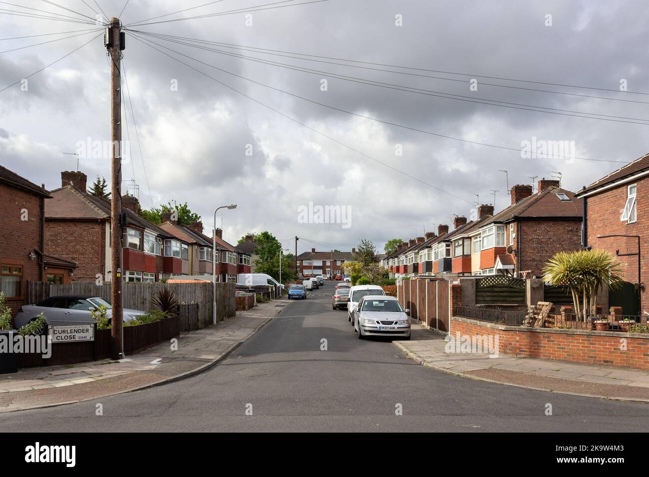 Birkenhead, UK: Curlender Close from the junction with Townsend Street ...