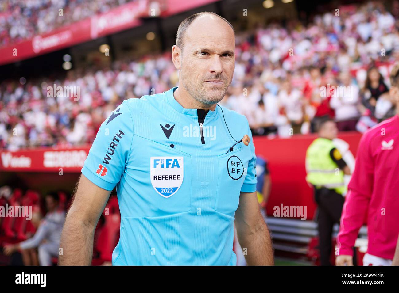 Seville, Spain. 29th Oct, 2022. Referee Antonio Mateu seen during the ...