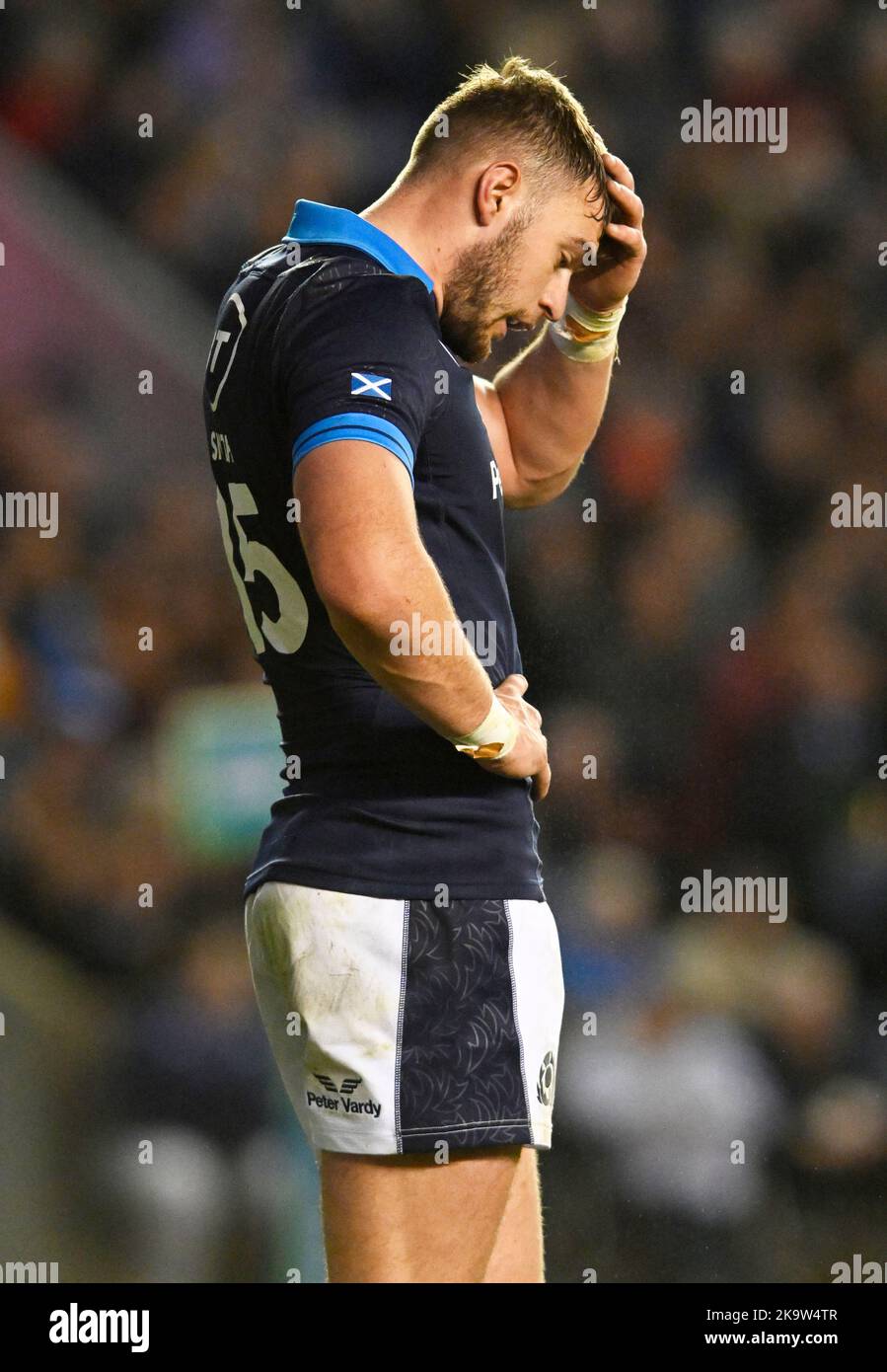 Edinburgh, UK. 29th October 2022. Ollie Smith of Scotland during the ...