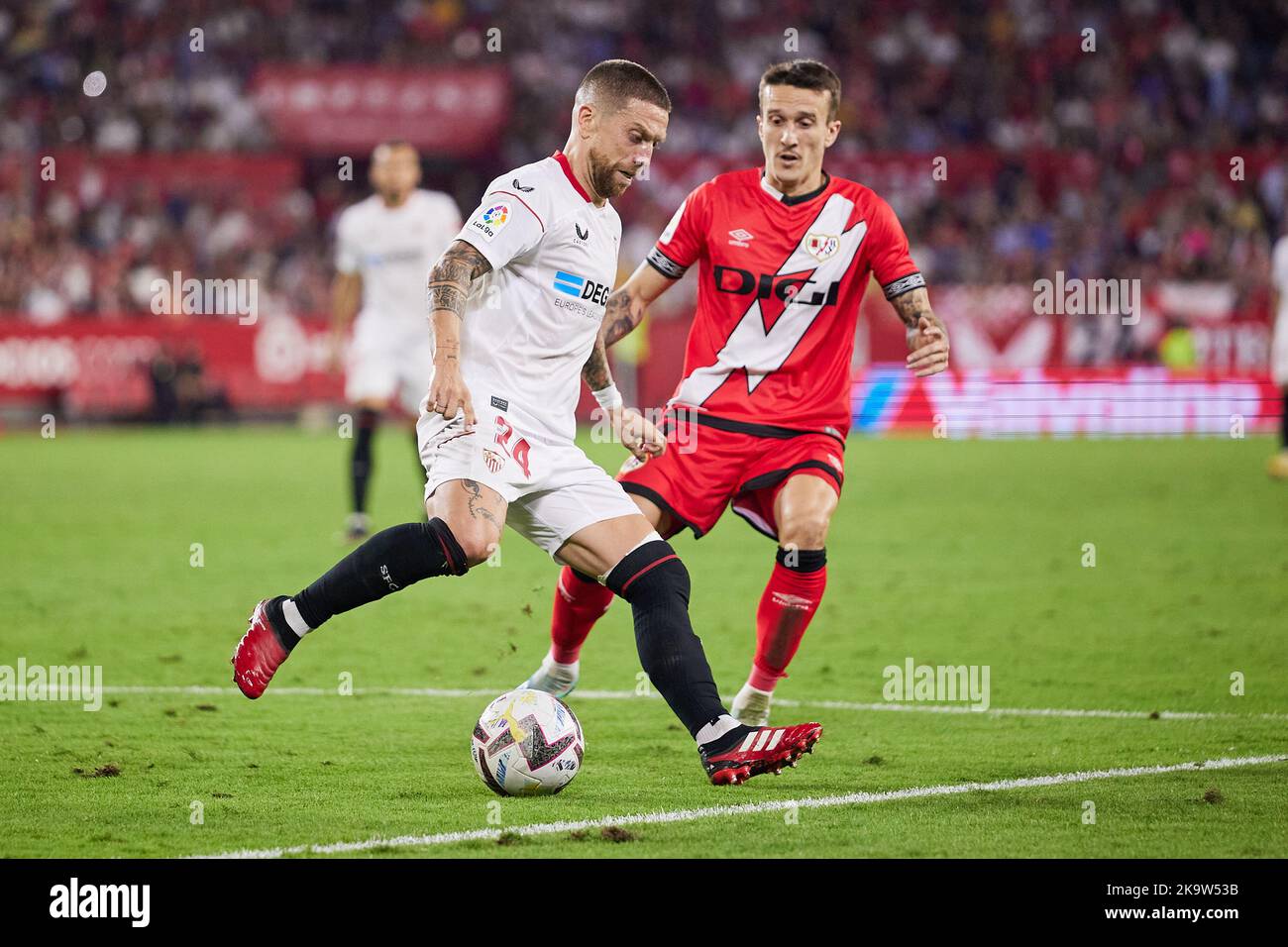 Seville, Spain. 29th Oct, 2022. Papu Gomez (24) of Sevilla FC seen ...