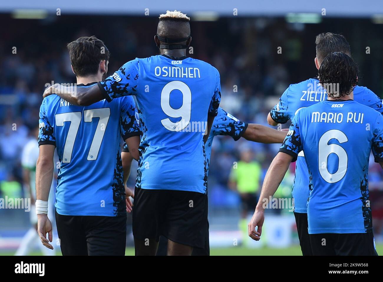 Naples, Italy. 29 Oct, 2022. Khvicha Kvaratskhelia and Victor Osimhen ...