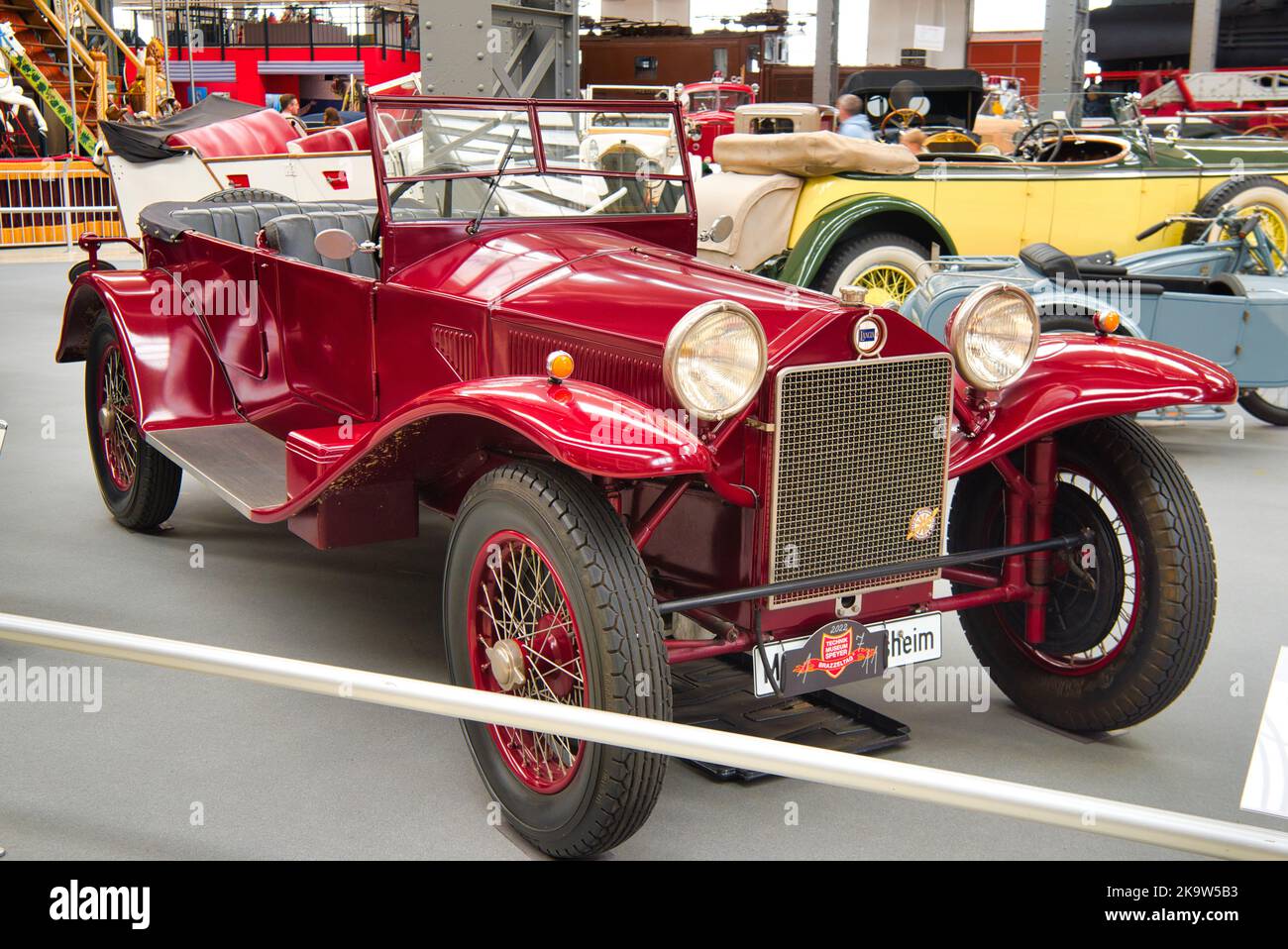 SPEYER, GERMANY - OCTOBER 2022: red maroon LANCIA LAMBDA 1926 cabrio ...