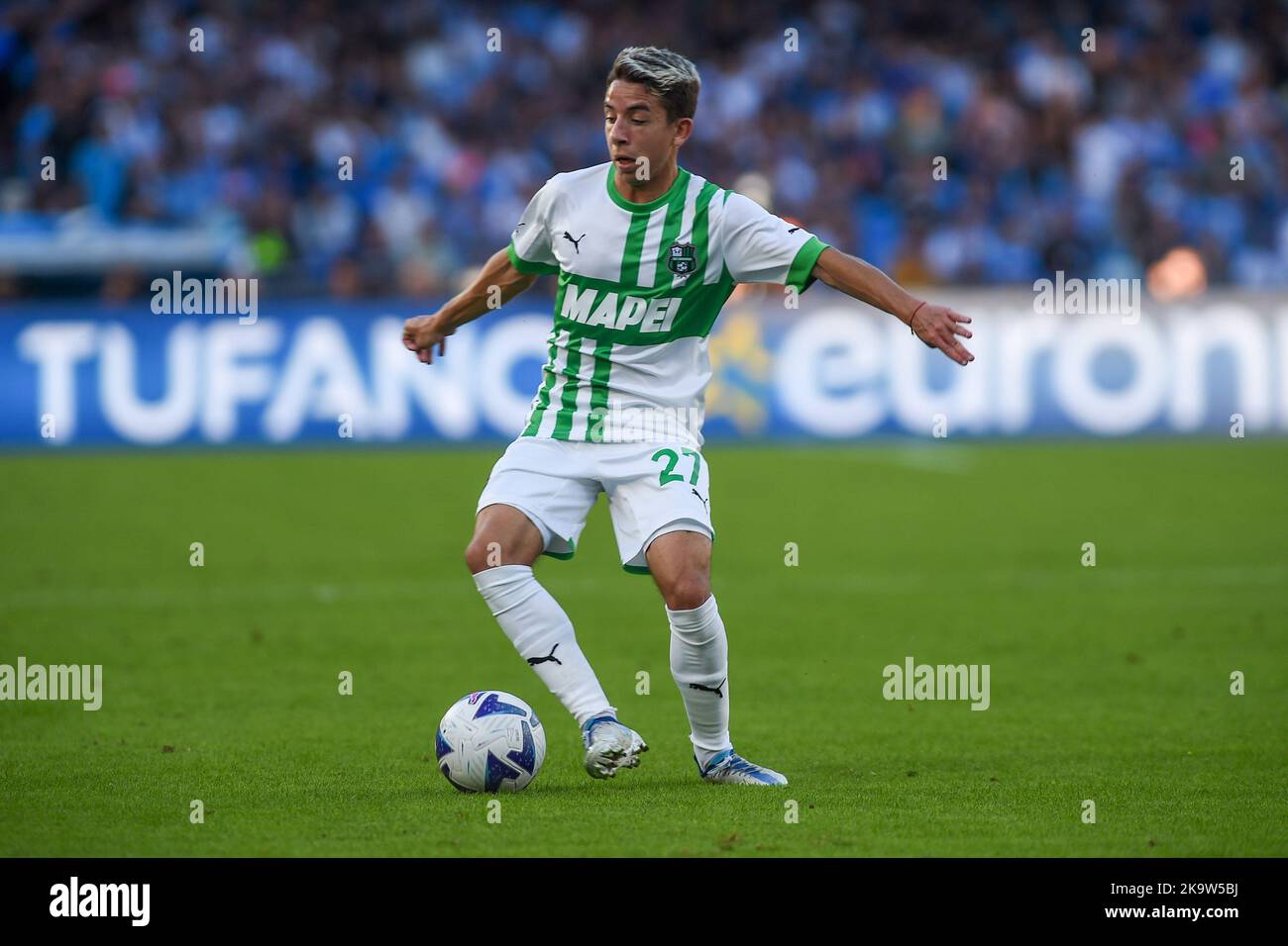 Naples, Italy. 29 Oct, 2022. Maxime Lopez of US Sassuolo during the Serie A match between SSC ...