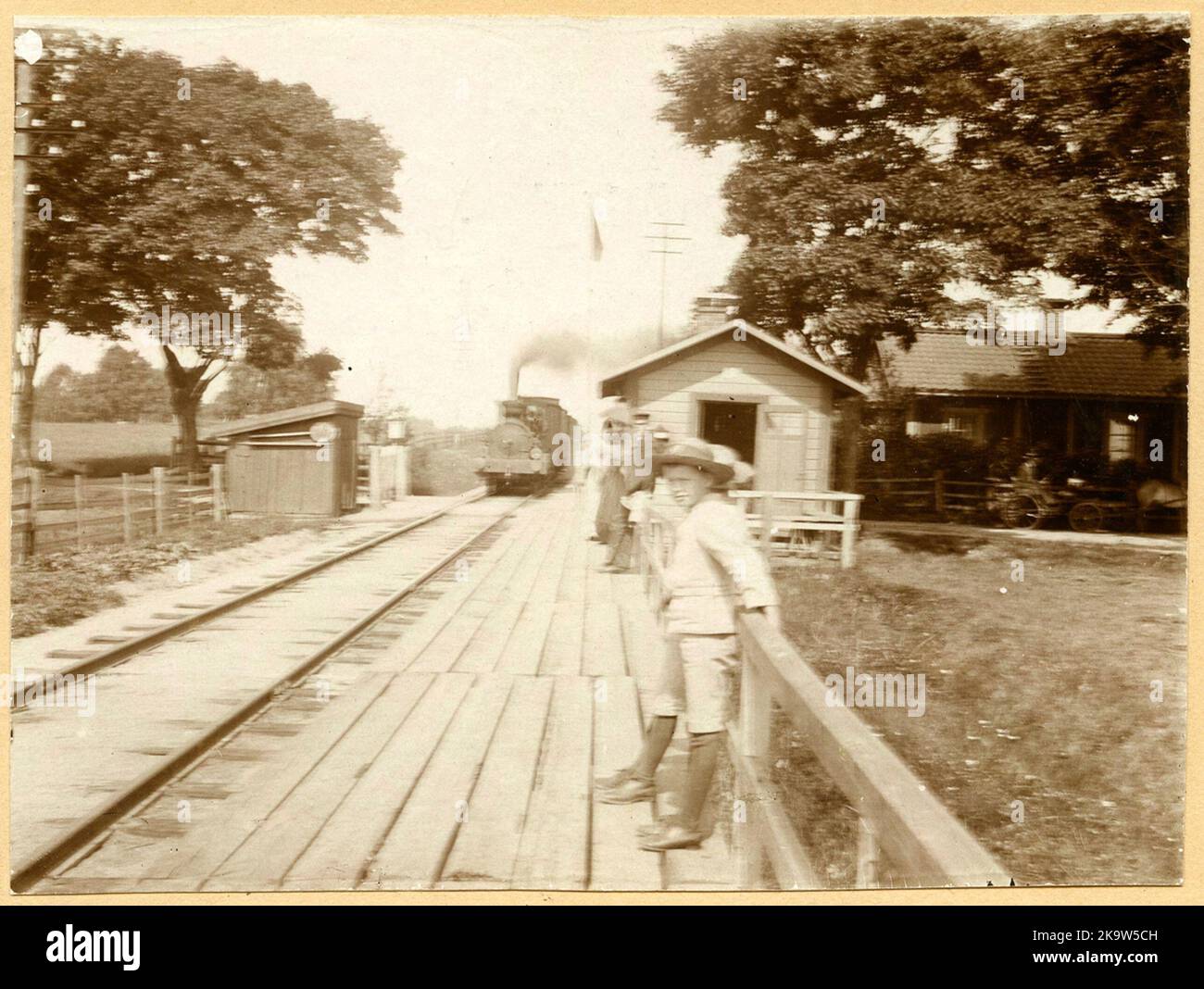 Tureberg Station.The stop in the 1890s. Mindre traffic station from ...