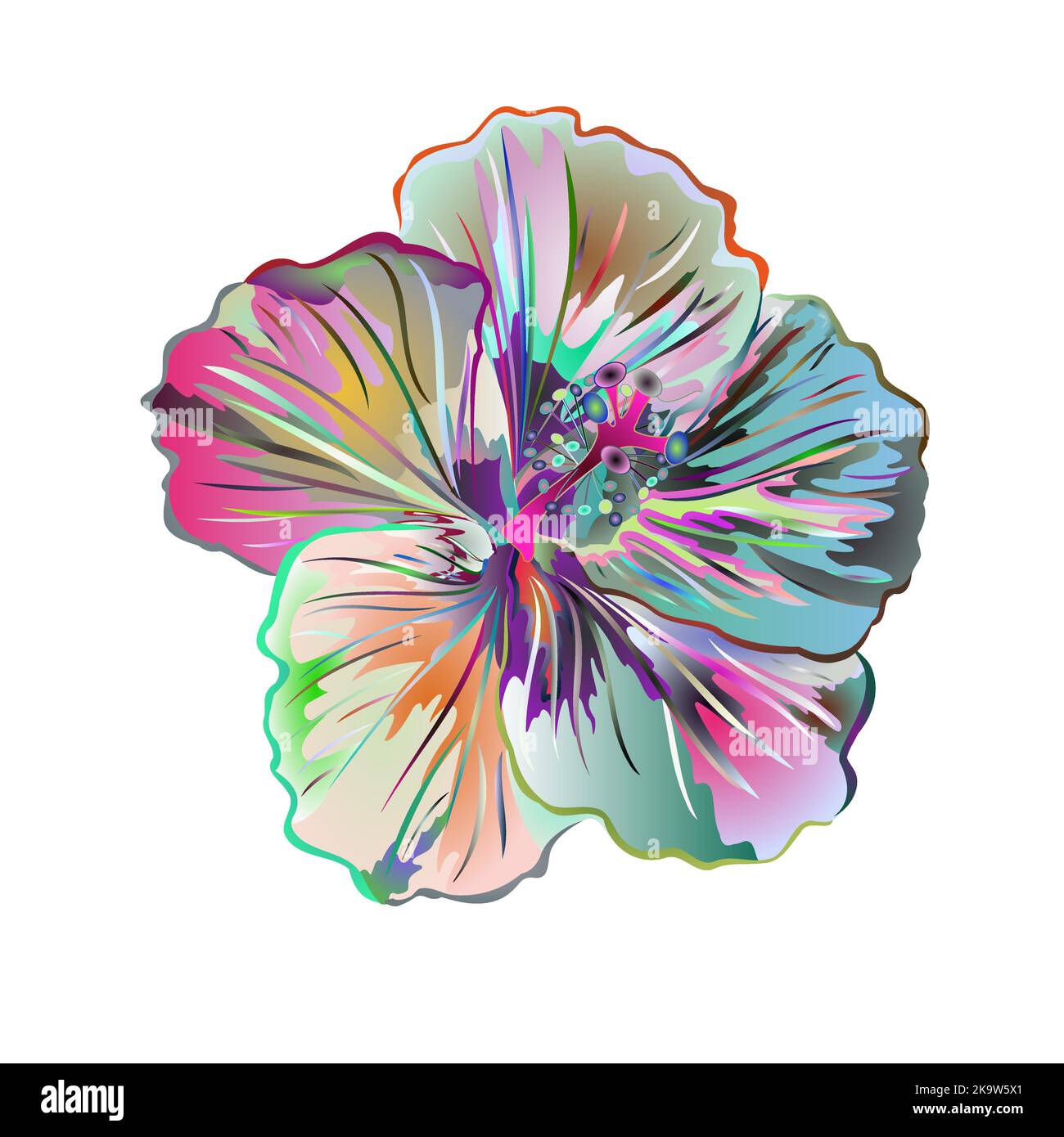 simple hibiscus vector