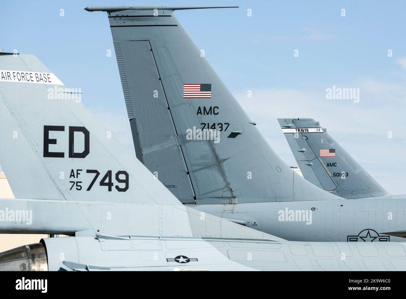 PART OF THE US AIR FORCE WIDE AIRCRAFT FLEET AT THE EDWARDS AIR SHOW US ...