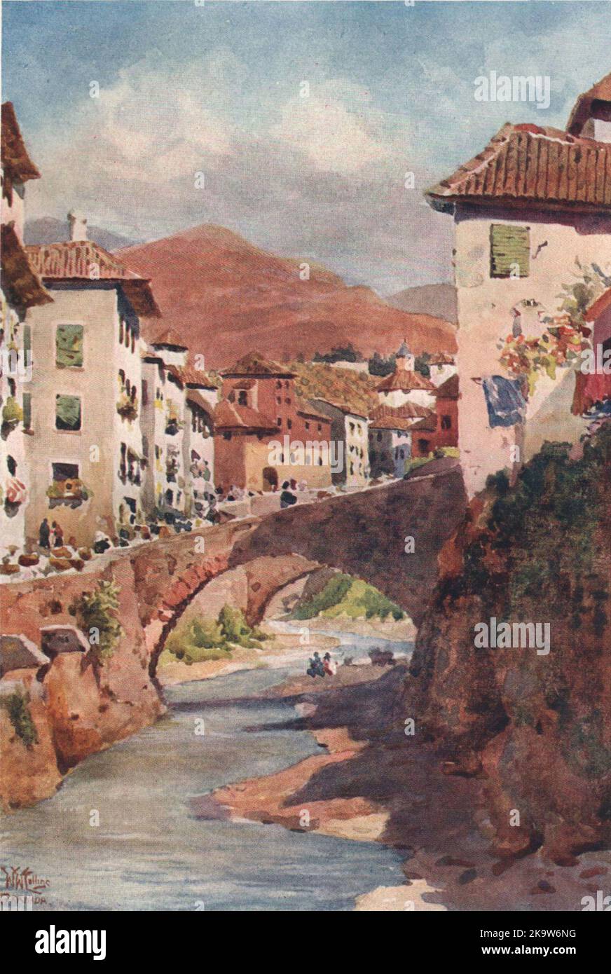 Carrera de Darro, Granada, Spain, by William Wiehe Collins 1909 old ...