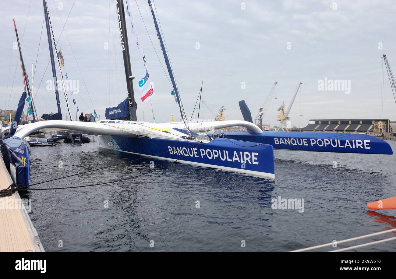 ULTIM 32/23, MAXI BANQUE POPULAIRE XI during the pre start of the Route ...