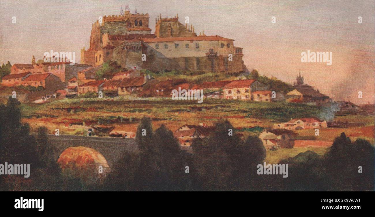 Tui, Spain, by William Wiehe Collins 1909 old antique vintage print ...