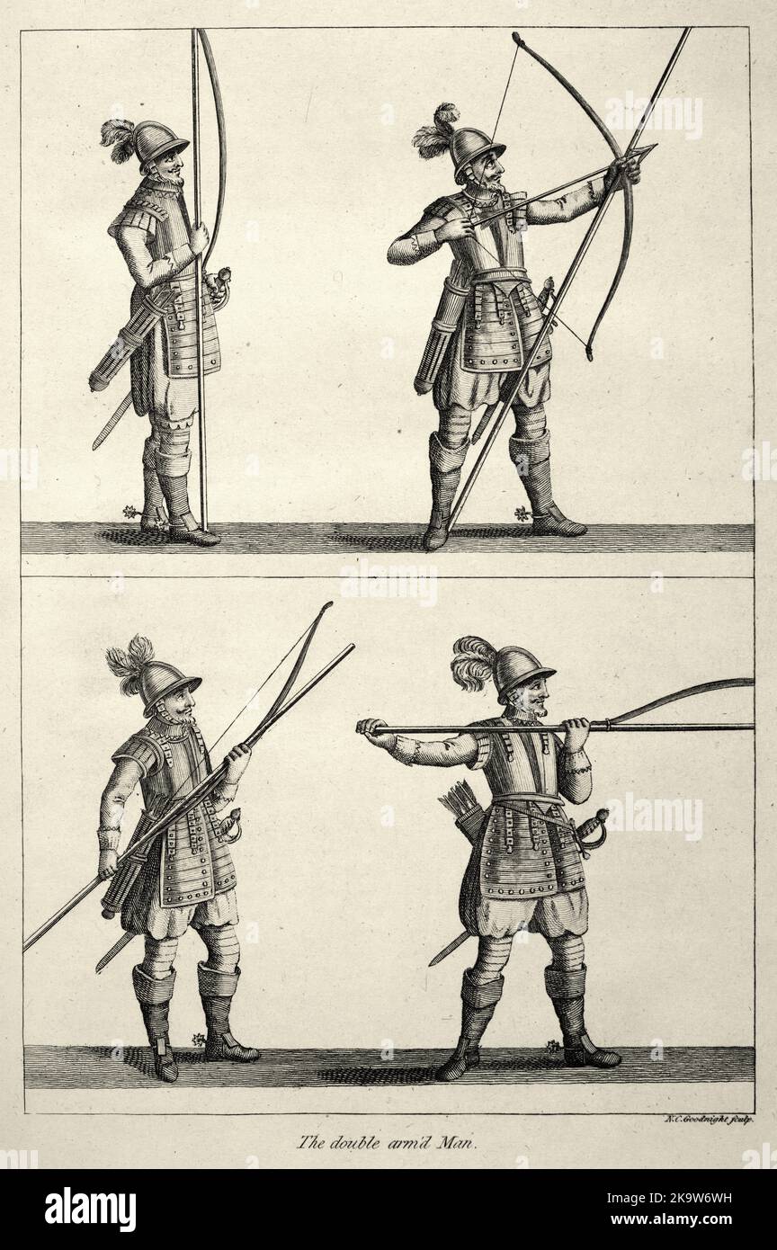 Military history 17th Century, Soldiers, Double armed man, pike, sword ...