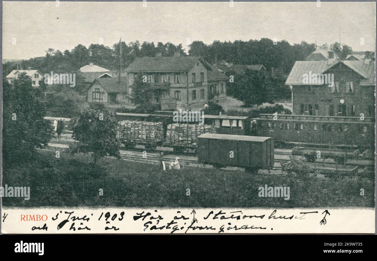 Rimbo Bangårds area Stock Photo - Alamy