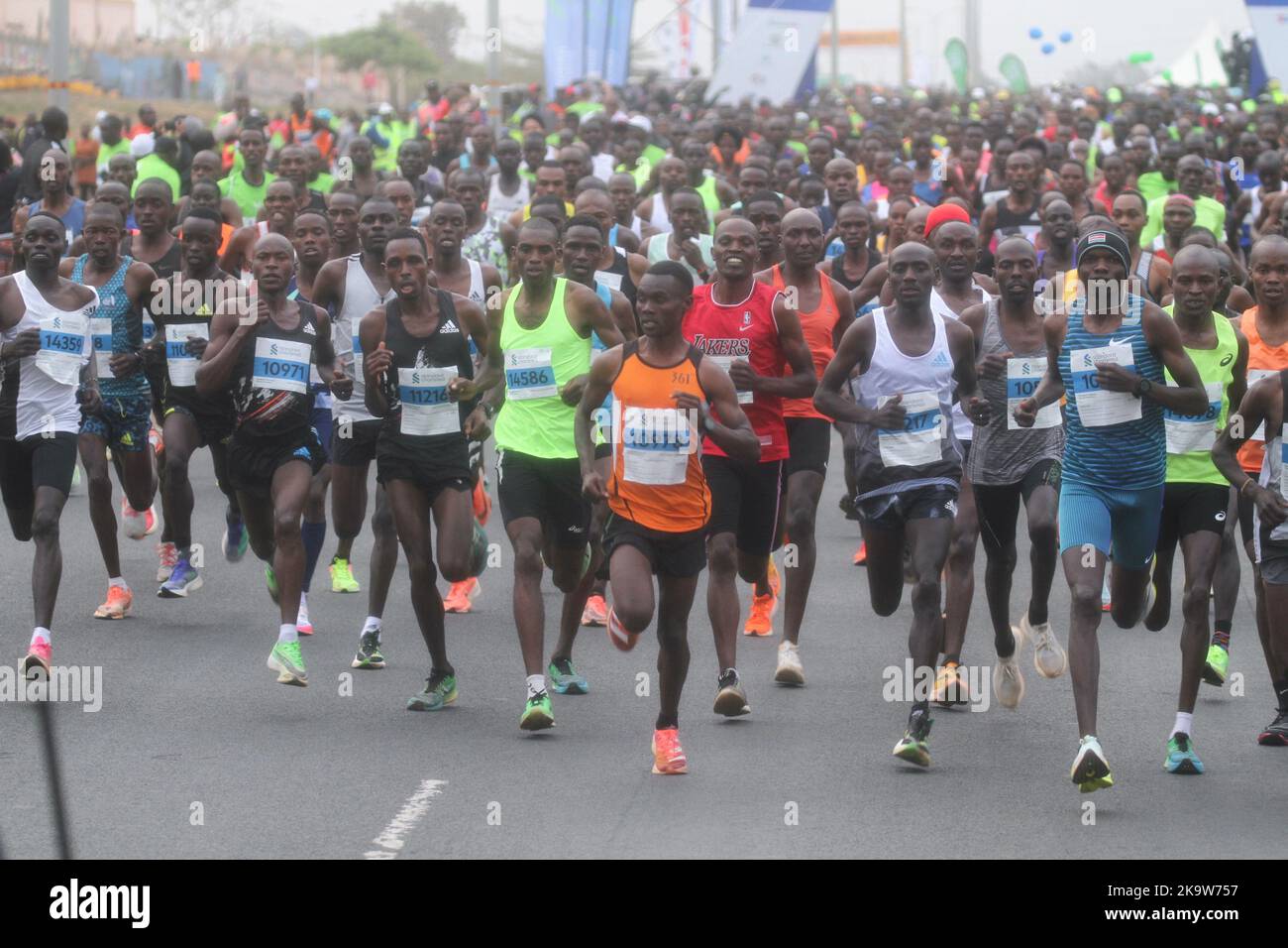 Nairobi, Kenya. 30th Oct, 2022. Runners compete during the Standard ...
