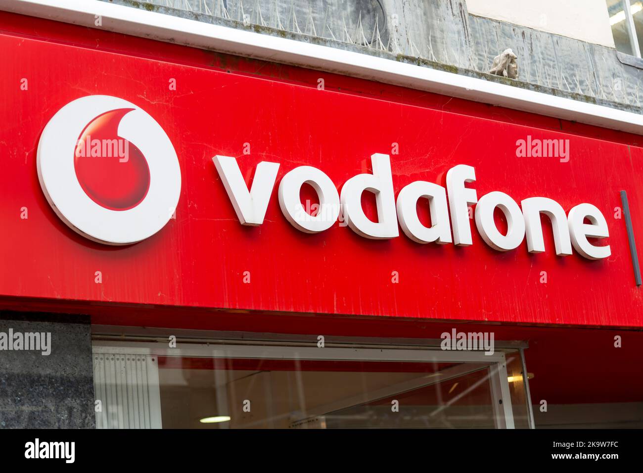 Shop store sign for Vodafone, Devizes, Wiltshire, England, UK Stock ...