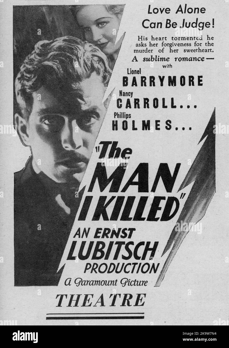 PHILLIPS HOLMES and NANCY CARROLL in THE MAN I KILLED 1932 director / producer ERNST LUBITSCH ...