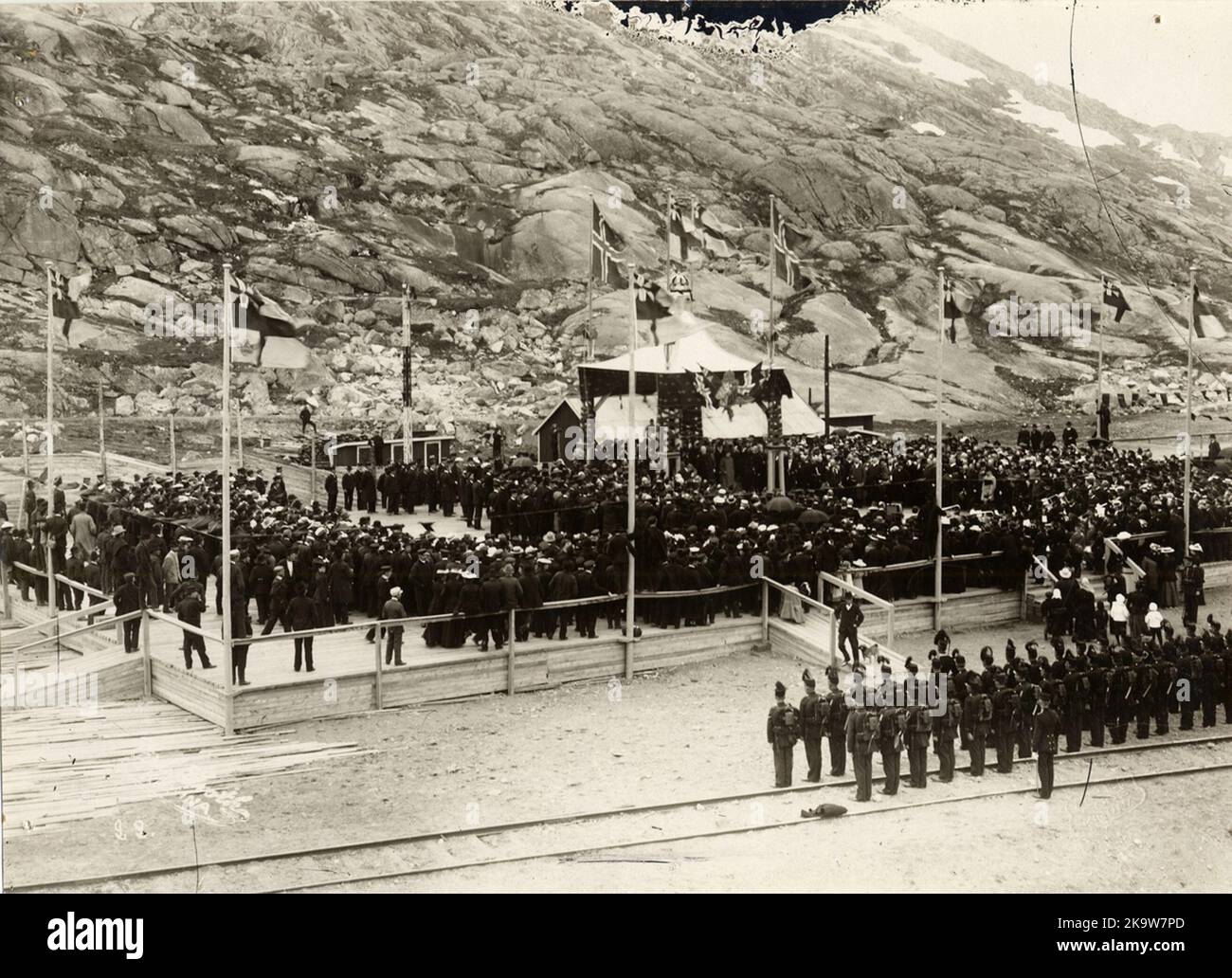 The inauguration of the national border 14/7 1903 Stock Photo - Alamy