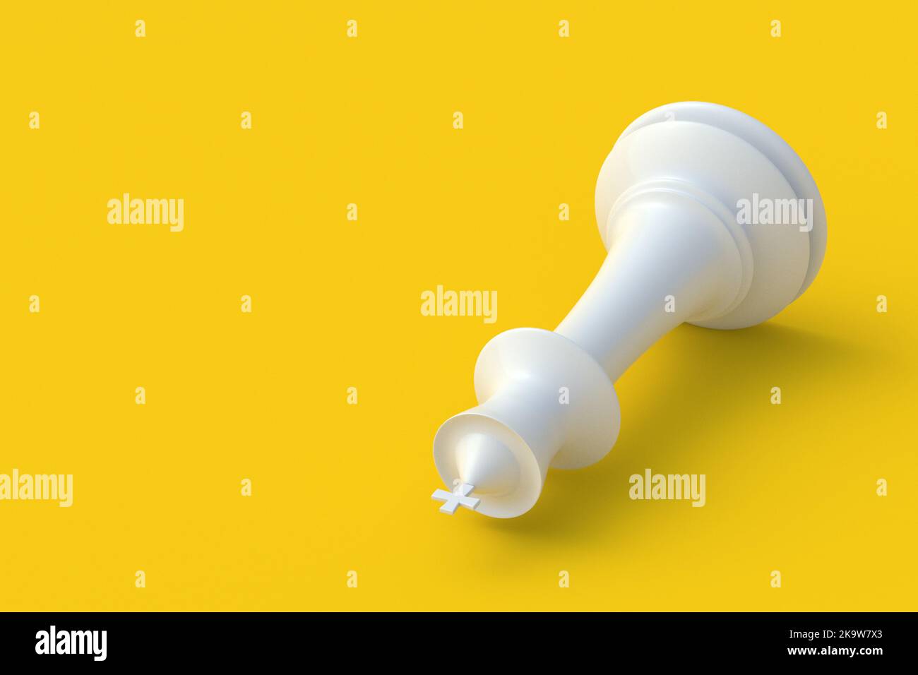 Chess figure king on yellow background. Table games. International ...