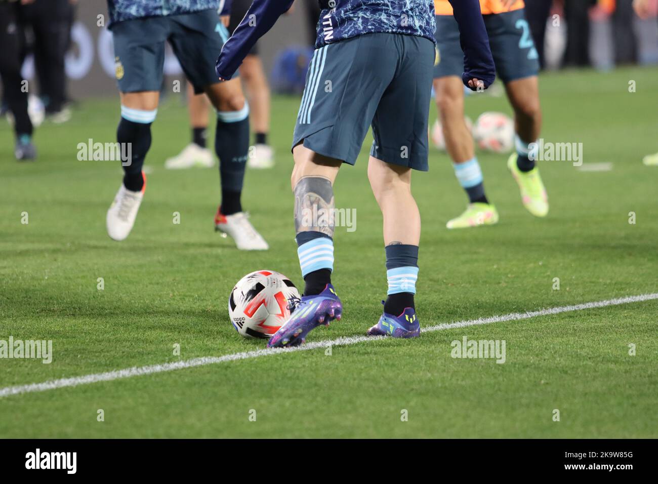 Buenos Aires; 14th October 2022; Qatar 2022 qualifiers; messi tattoo ...