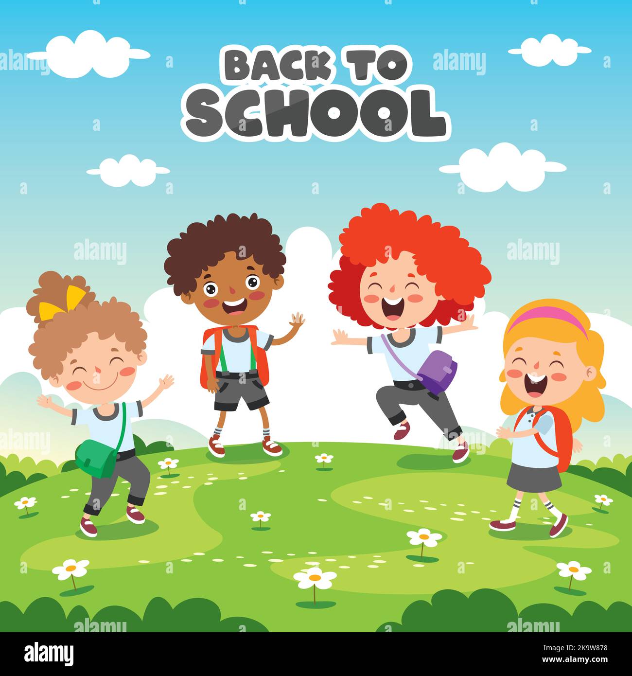 Multi racial girl child Stock Vector Images - Alamy