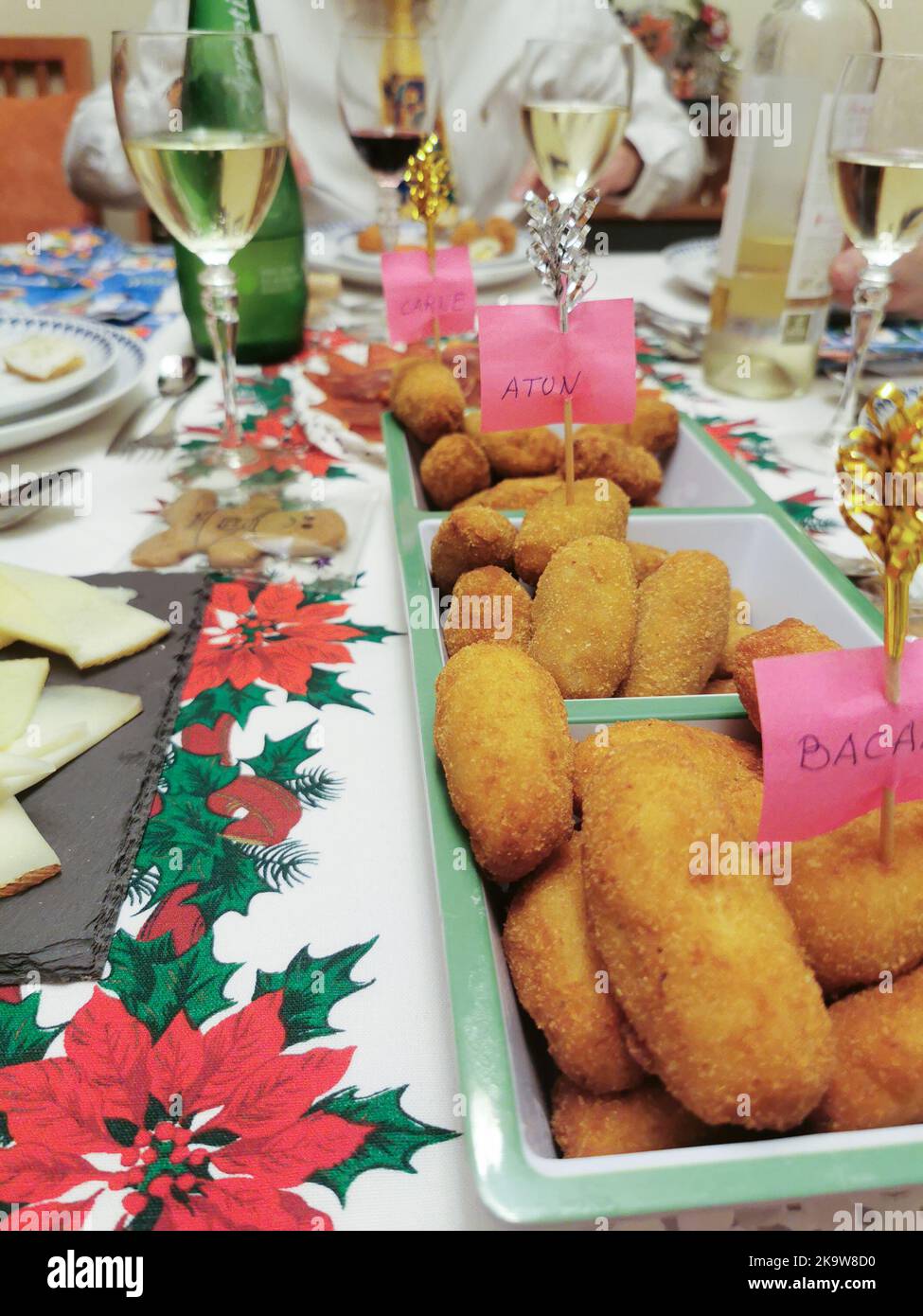 table full of plates with food Stock Photo - Alamy
