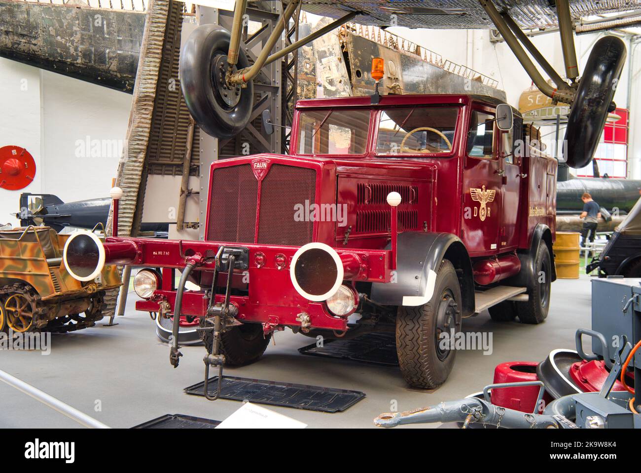 SPEYER, GERMANY - OCTOBER 2022: red FAUN ZUGMASCHINE TOWING VEHICLE ...