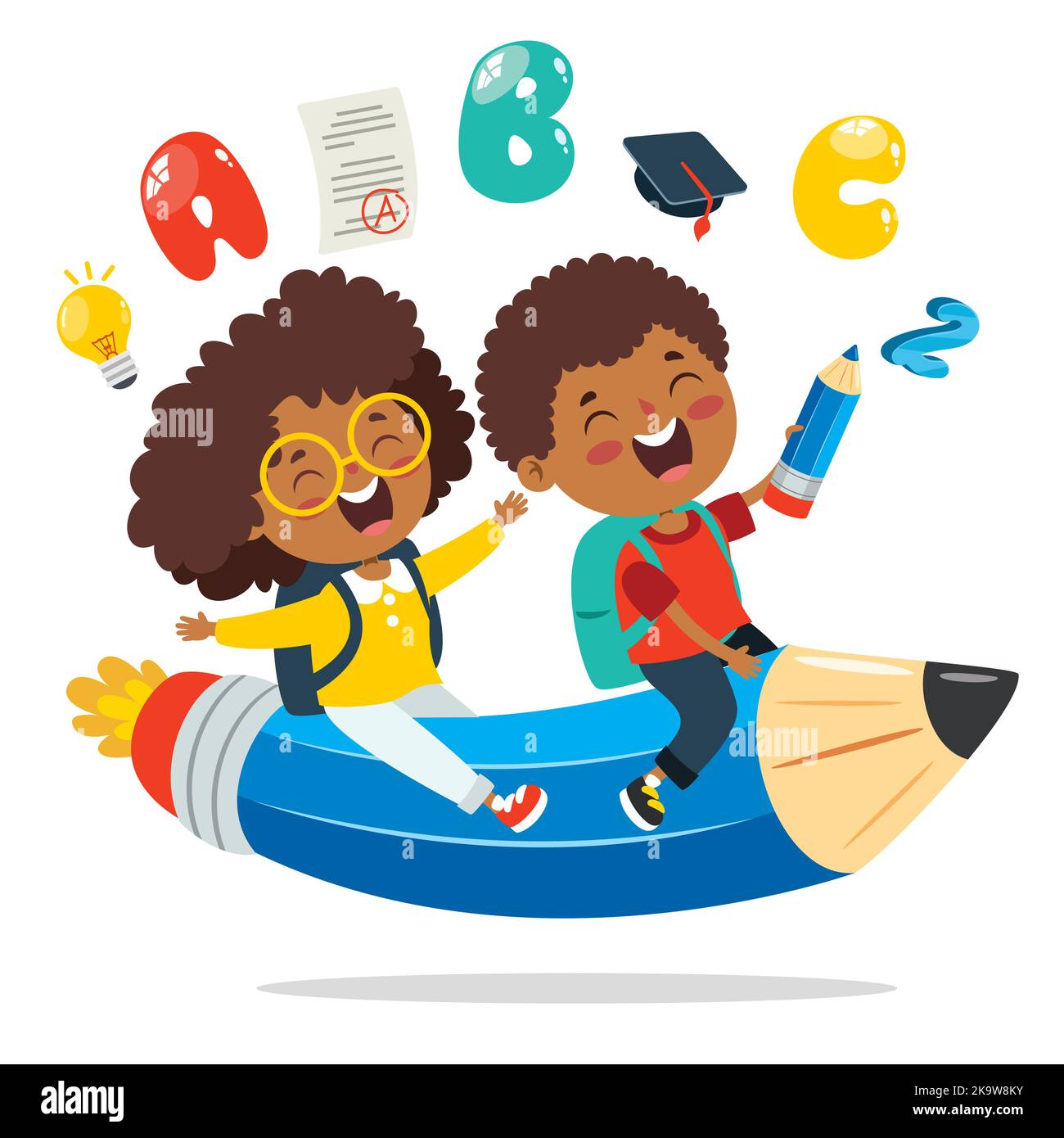 Education Concept With Cartoon Student Stock Vector Image & Art - Alamy