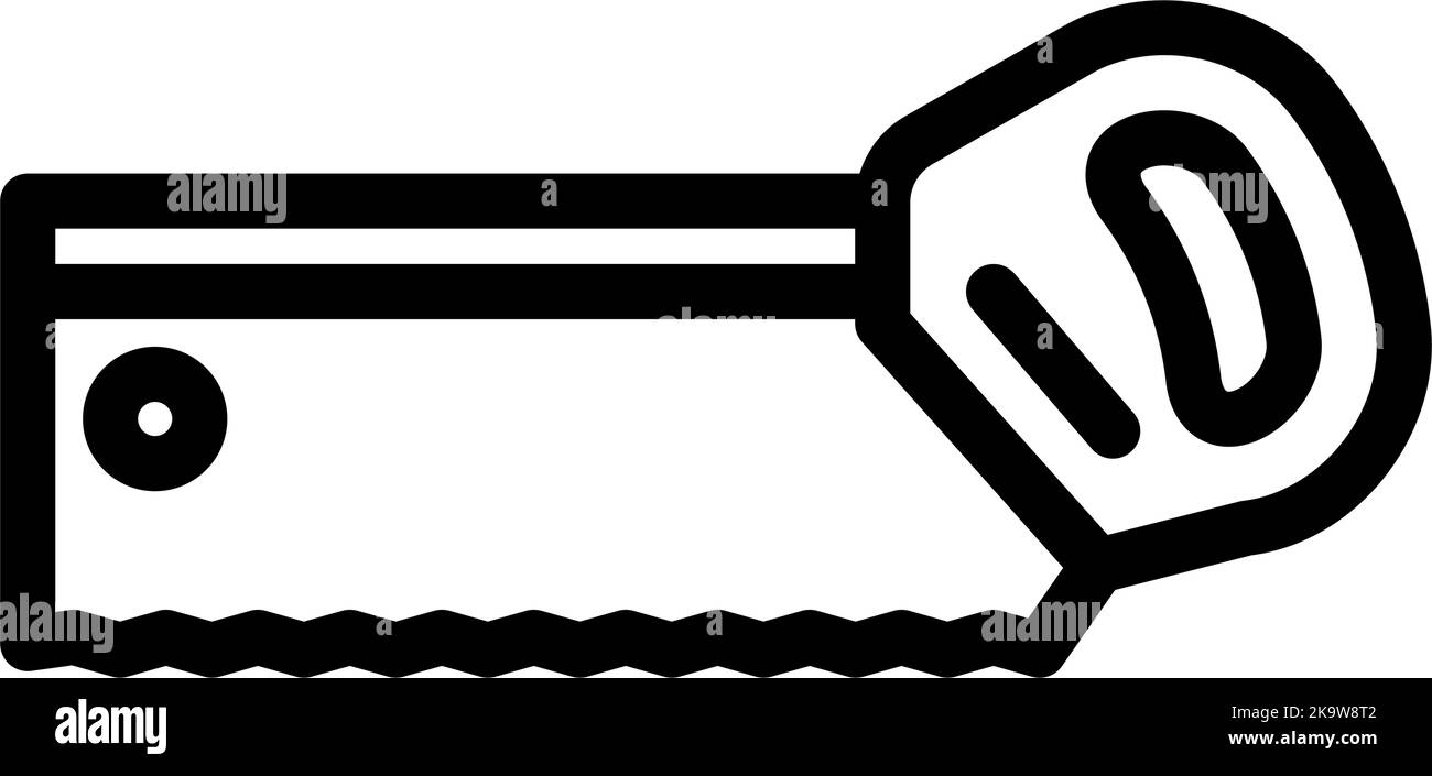 back hand saw line icon vector illustration Stock Vector Image & Art ...