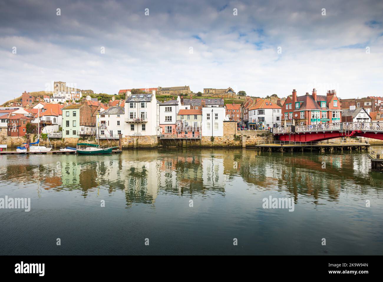 WHITBY, UK - September 21, 2022. Waterfront property, scenic view of ...