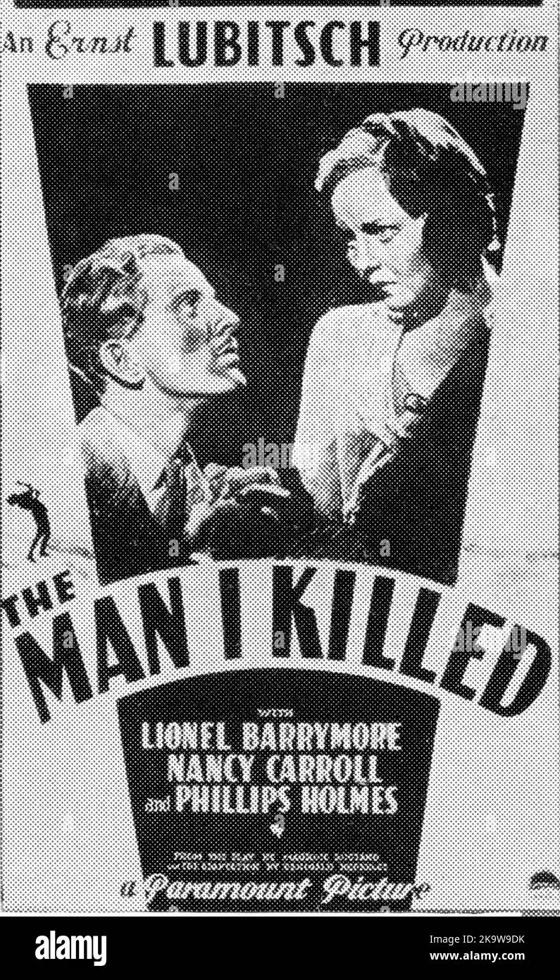 PHILLIPS HOLMES and NANCY CARROLL in THE MAN I KILLED 1932 director ...