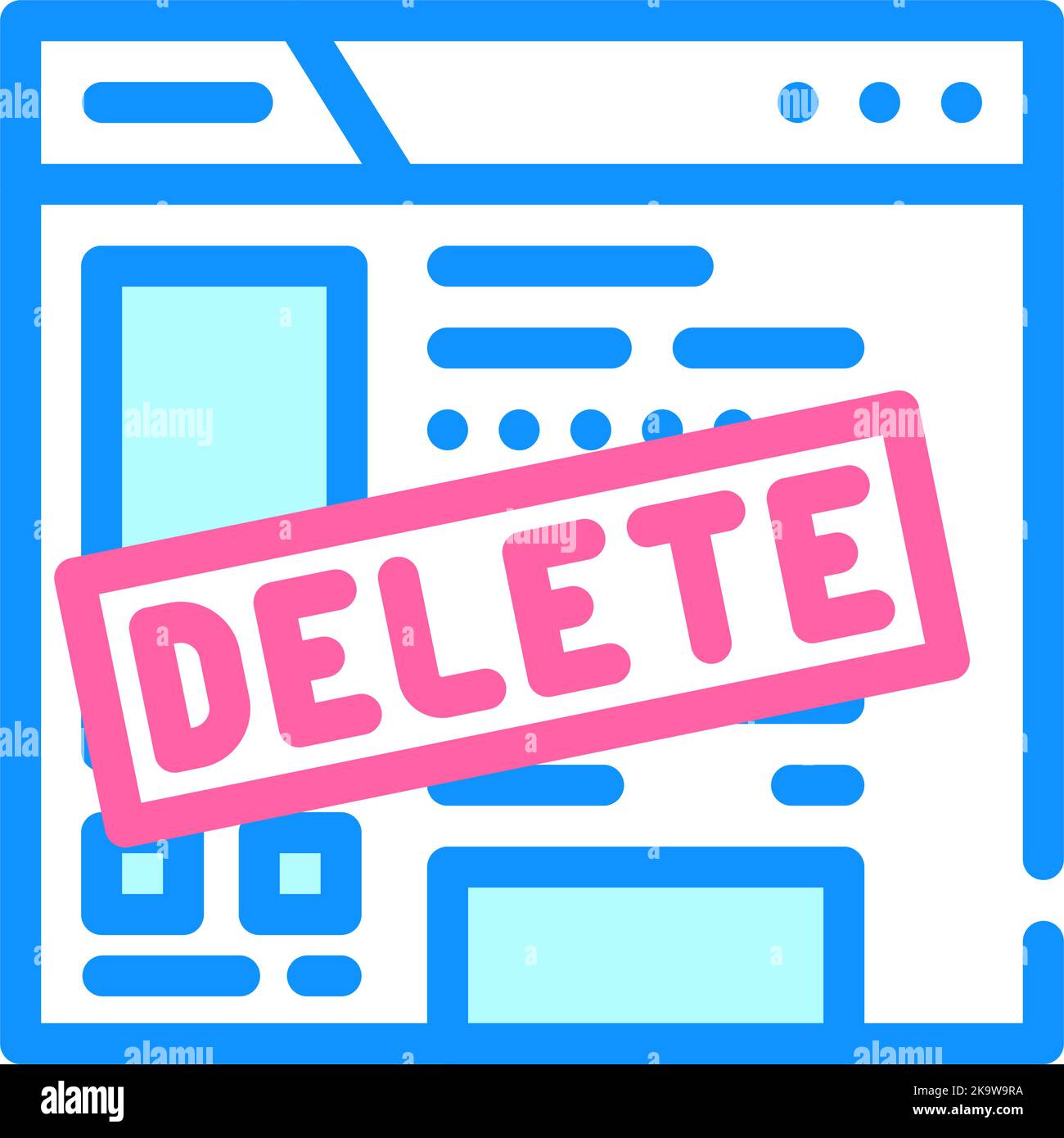 delete account color icon vector illustration Stock Vector Image & Art ...