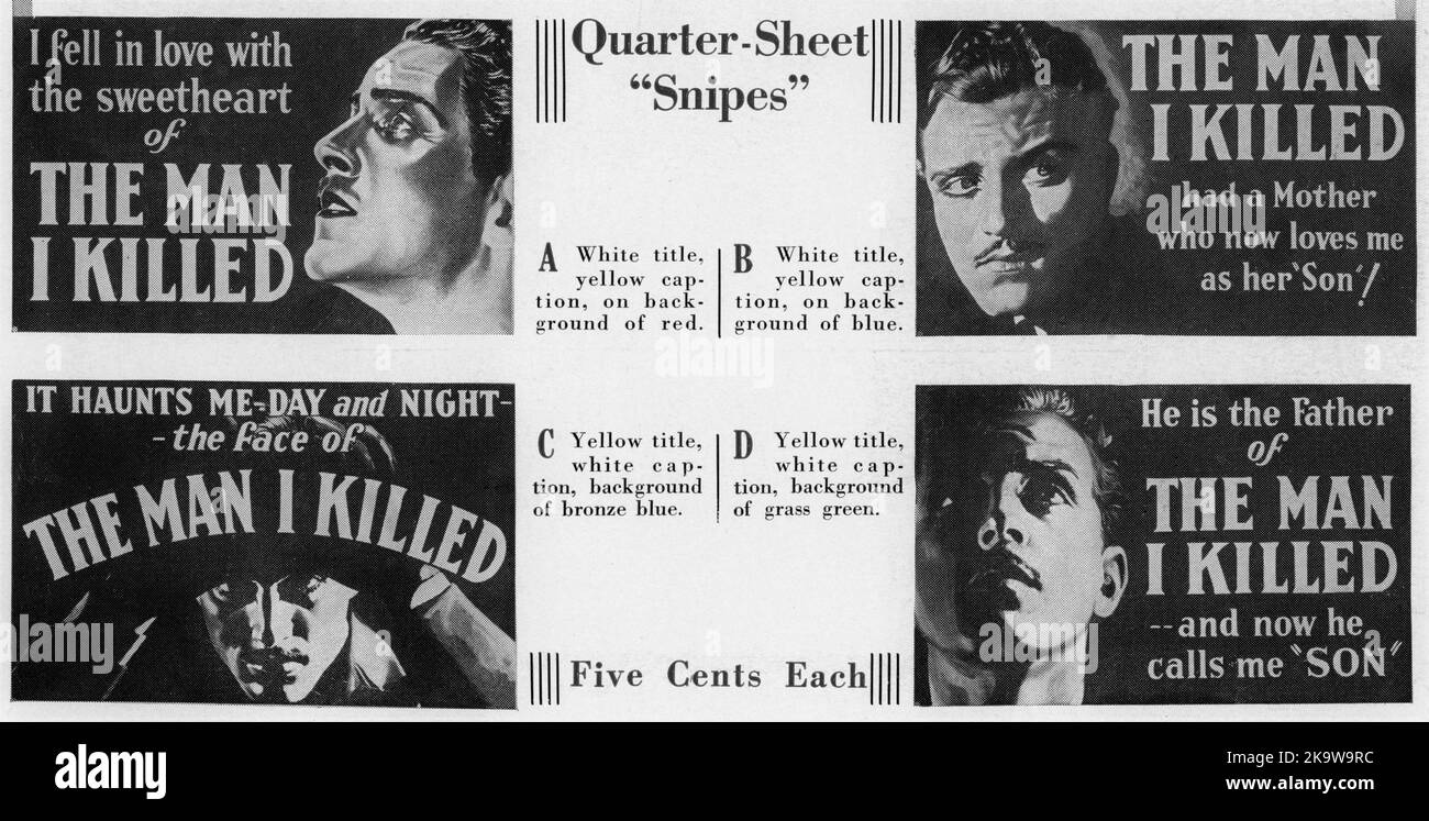 PHILLIPS HOLMES in THE MAN I KILLED 1932 director / producer ERNST ...